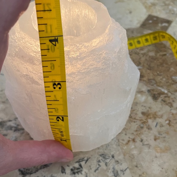 Accents | Selenite Tower White Tealight Tea Light Candle Holder Healing Crystal New | Poshmark